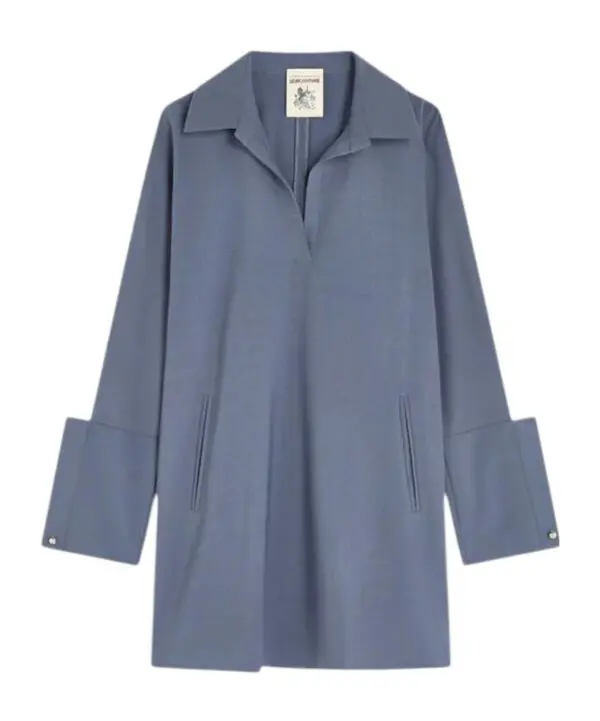 SEMICOUTURE V-neck Long Sleeve Mini Dress