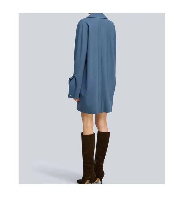 SEMICOUTURE V-neck Long Sleeve Mini Dress