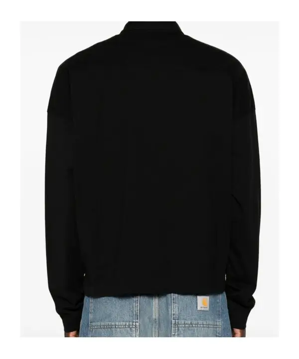 Rhude Logo-embroidered Long-sleeve Polo Shirt