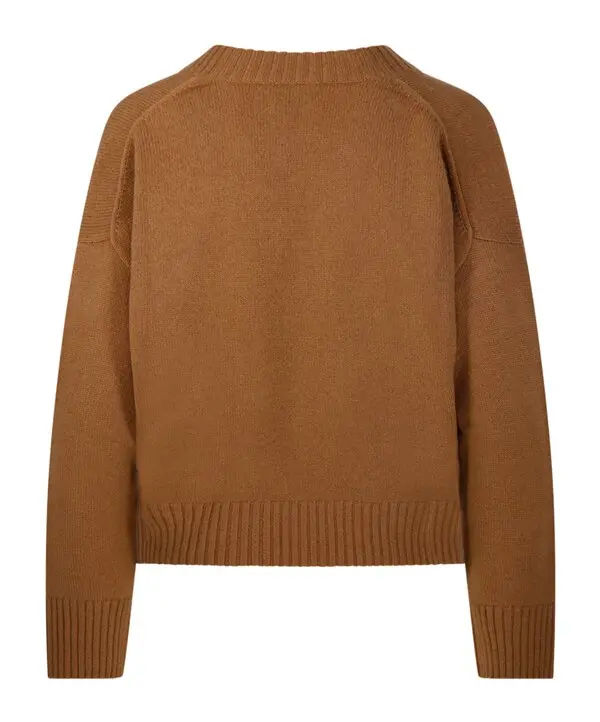 BE YOU V-neck Pullover Sweater With Ribbed Details