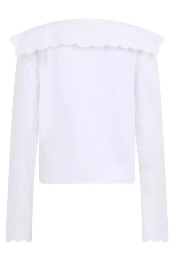 Philosophy Di Lorenzo Serafini Scalloped Bow Cropped Top