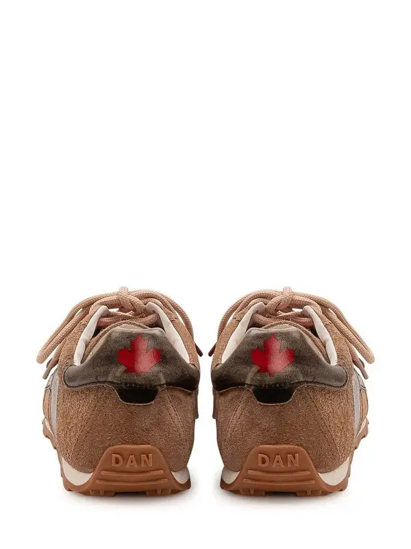 Dsquared2 Round Toe Lace-up Sneakers - Brown