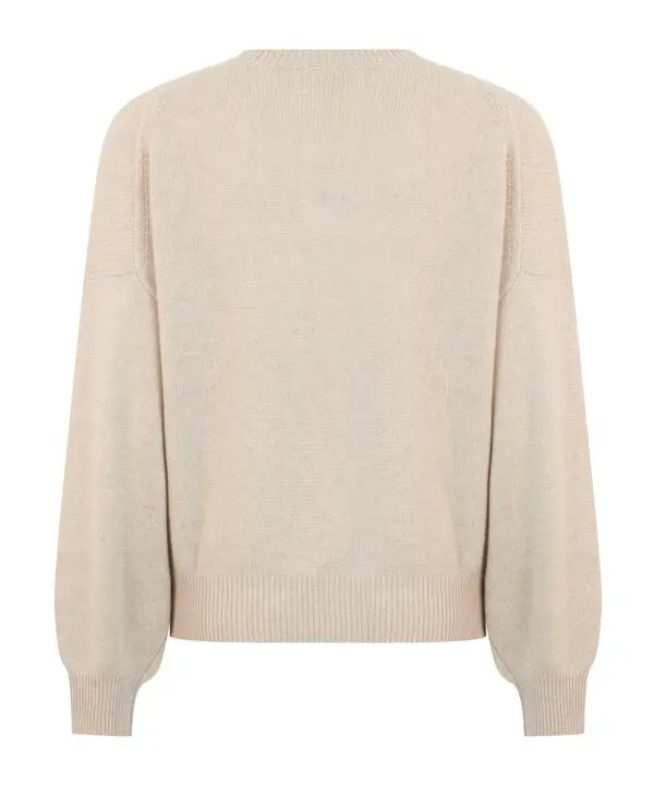 LISA YANG Relaxed Crew Neck Sweater - Beige