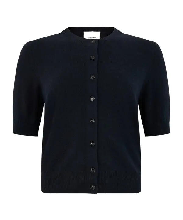 LISA YANG Short Sleeve Button Cardigan