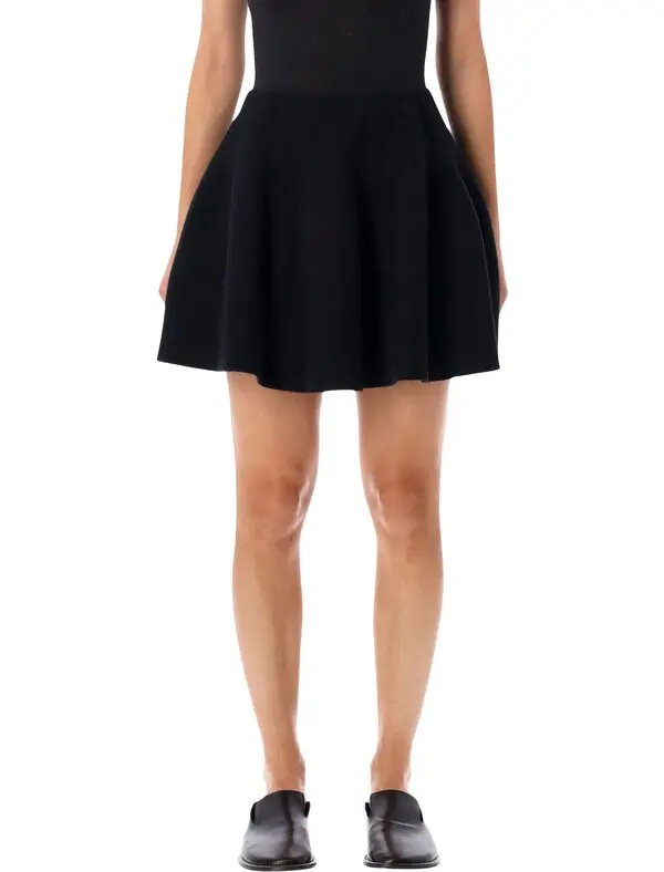 LISA YANG Knitted Mini Skirt - Black