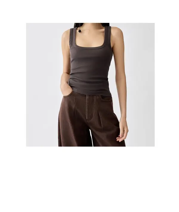 Jacquemus Square Neck Ribbed Knit Vest