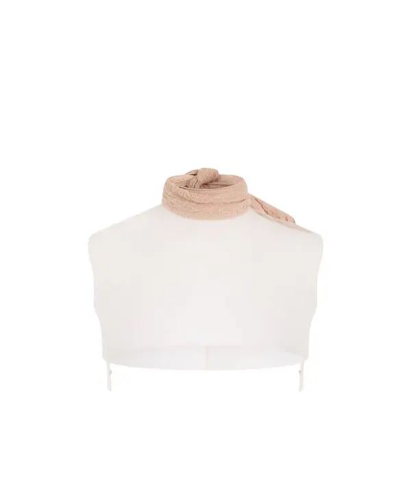 Philosophy Di Lorenzo Serafini Lace High-neck Cropped Top - White