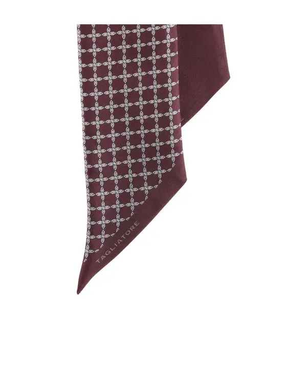 Tagliatore Geometric Print Scarf - Gray