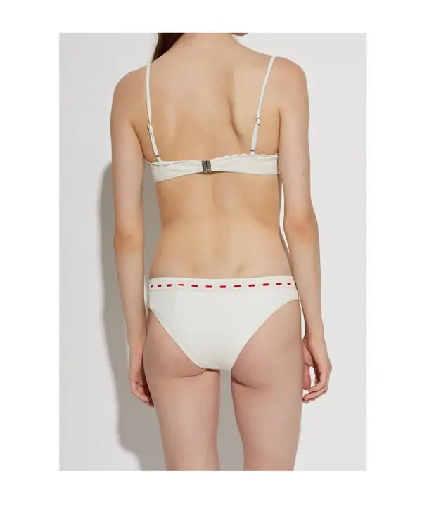 Posse Pia Scalloped Bikini Top - White