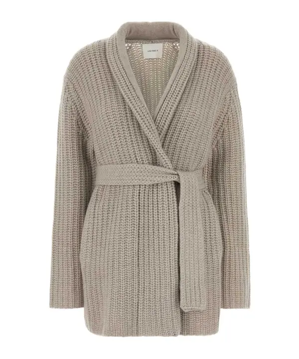 LISA YANG Belted Wrap Cardigan - Beige
