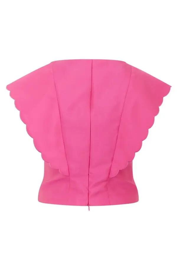 Philosophy Di Lorenzo Serafini Scalloped Cropped Top