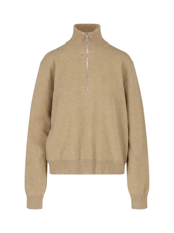 RÓHE Zip Knitted Polo Sweater