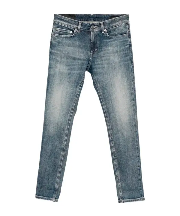 DONDUP Faded Effect Turn-up Cropped Jeans