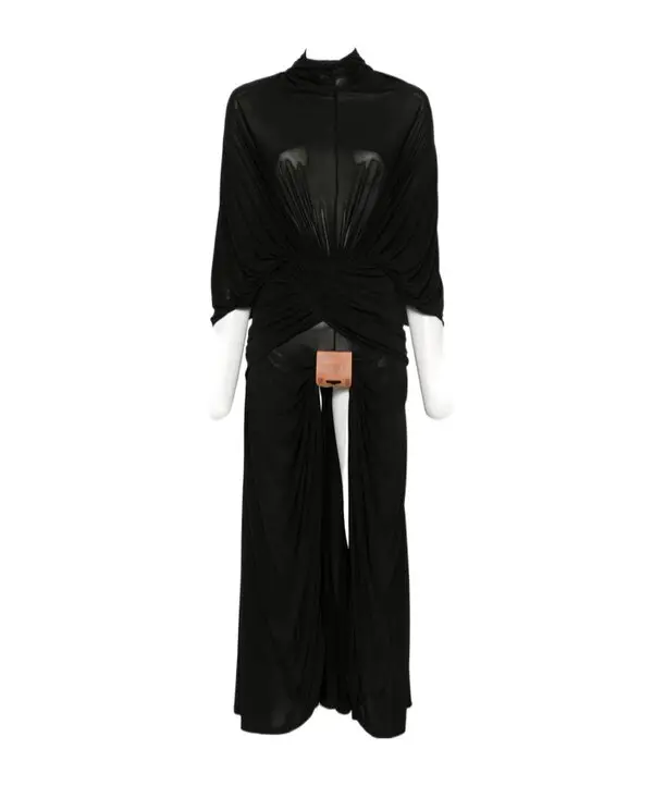 JEAN PAUL GAULTIER Long-sleeved Draped Maxi Dress