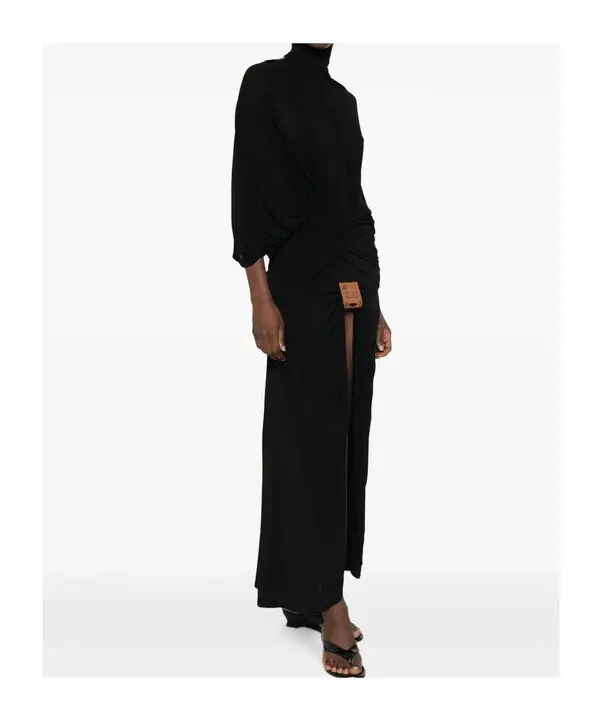 JEAN PAUL GAULTIER Long-sleeved Draped Maxi Dress