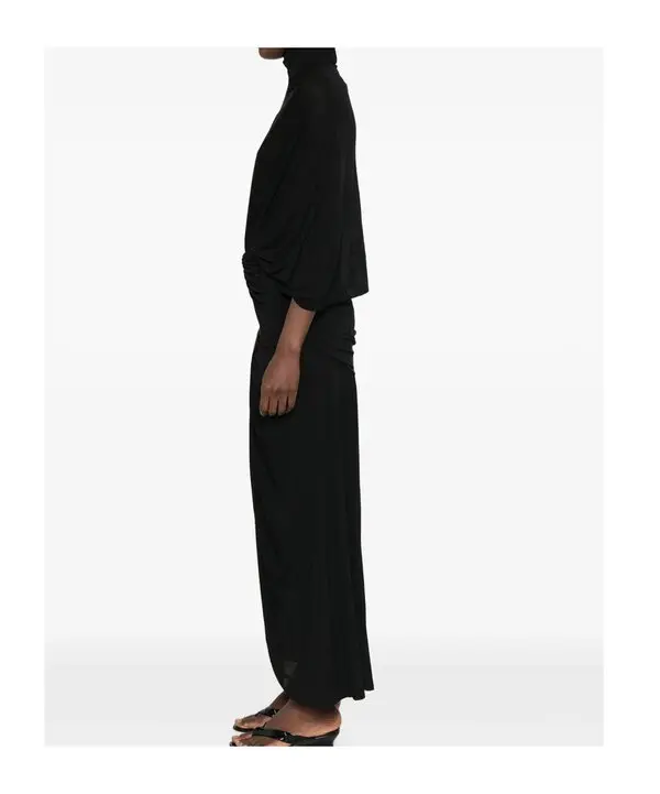 JEAN PAUL GAULTIER Long-sleeved Draped Maxi Dress