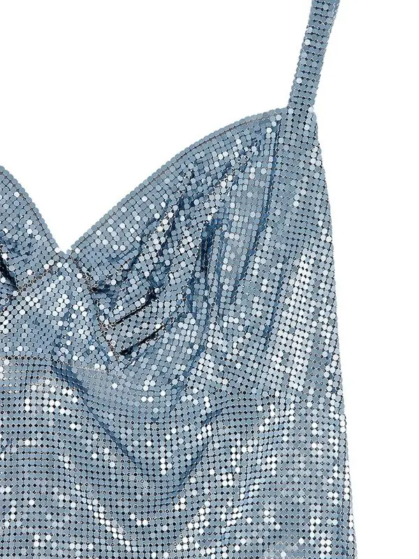 Rabanne Chainmail Gathered Maxi Dress