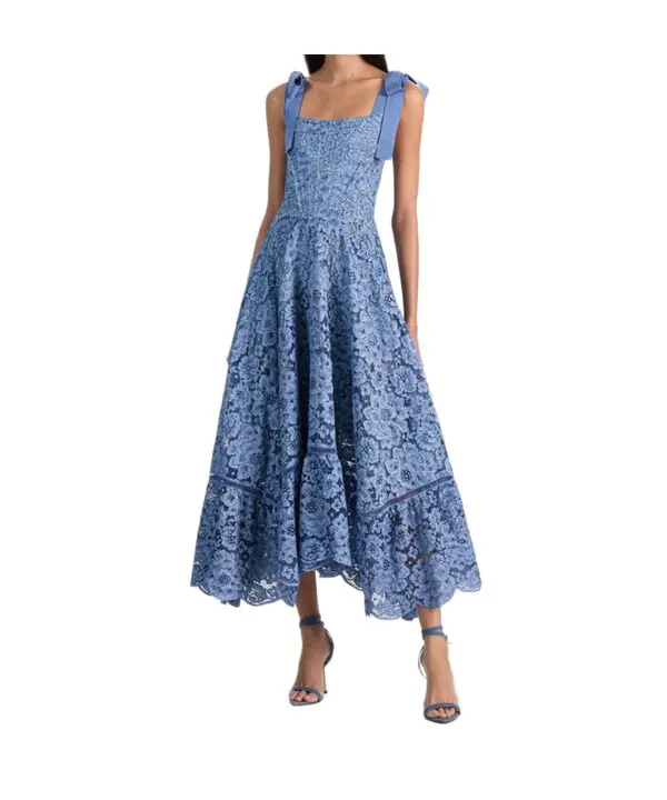 ALICEOLIVIA Rosalee Lace Bustier Dress
