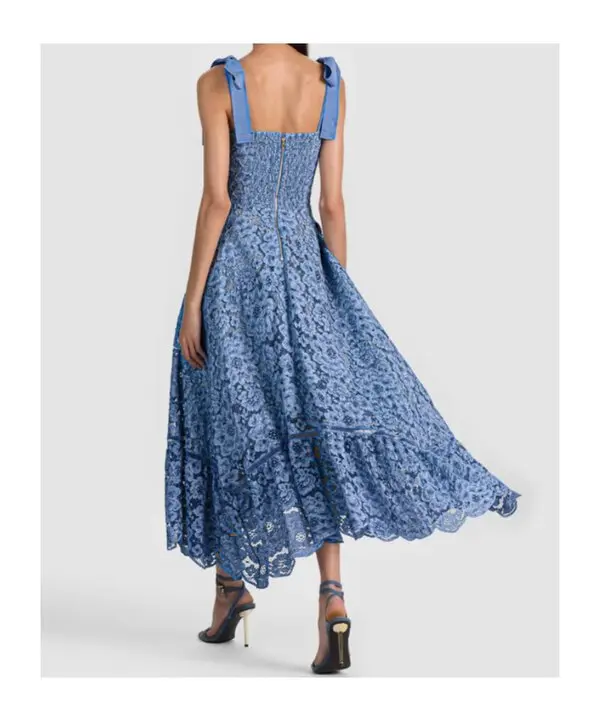 ALICEOLIVIA Rosalee Lace Bustier Dress