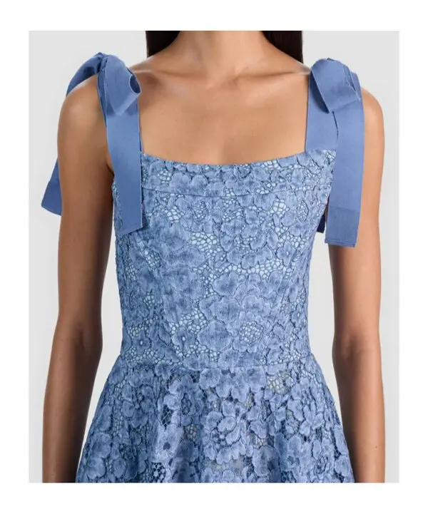 ALICEOLIVIA Rosalee Lace Bustier Dress