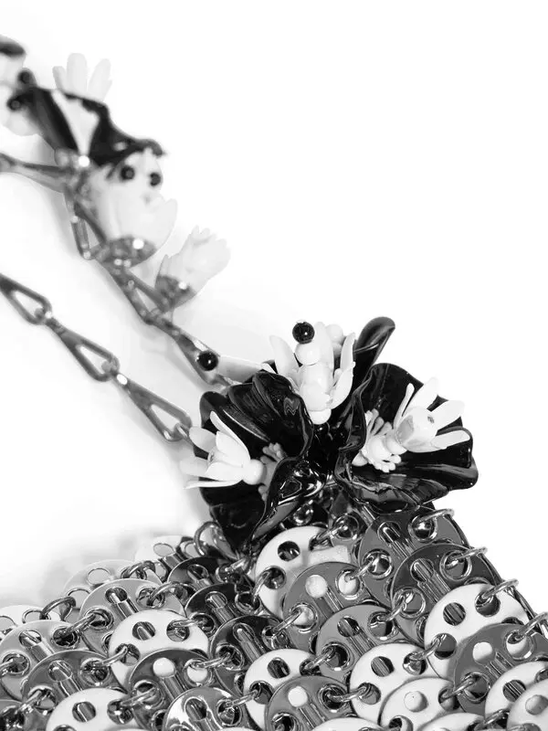 Rabanne Floral Disc Shoulder Bag