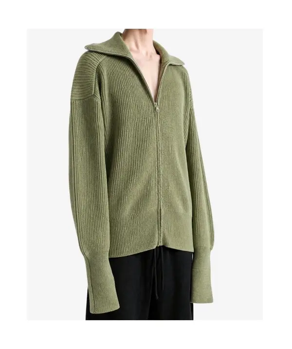 RIER Long-sleeved Cardigan With Zip Collar