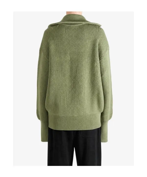 RIER Long-sleeved Cardigan With Zip Collar