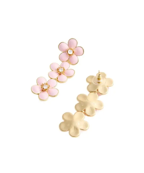 SELF-PORTRAIT Enamel Flower Tiered Earrings