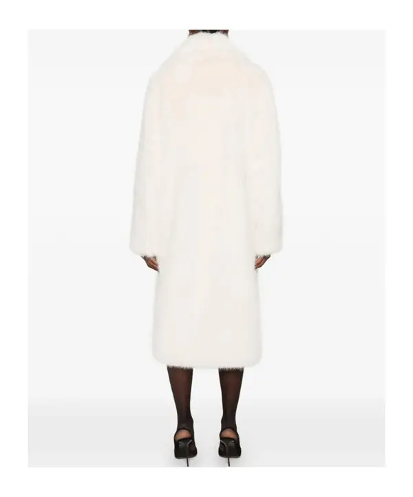 DONDUP Faux Fur Coat With Chain Detail