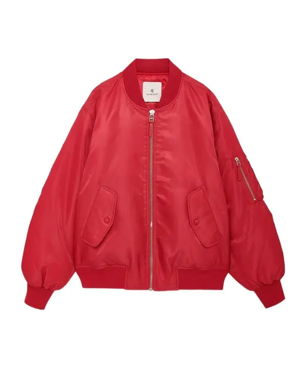 ANINE BING Bomber Jacket With Ribbed Details