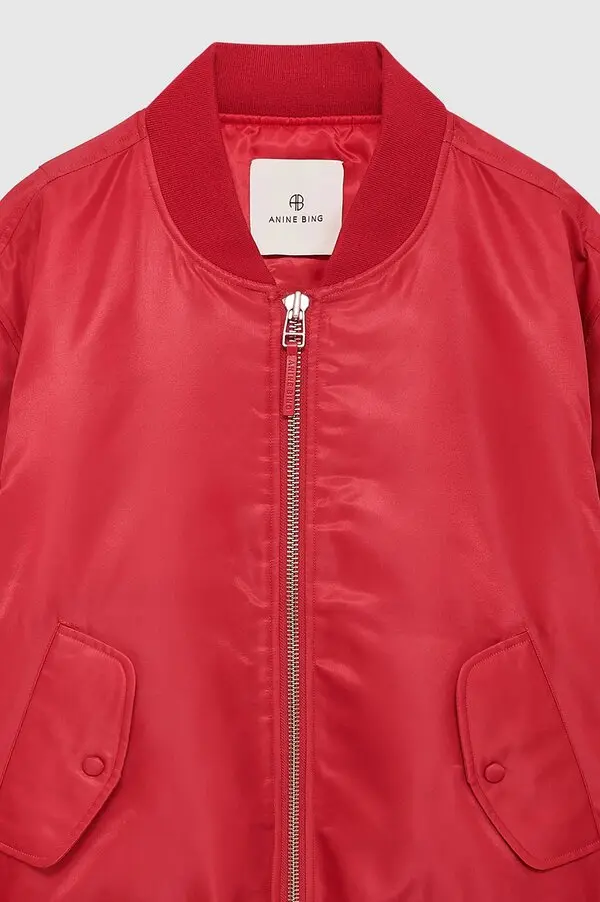 ANINE BING Bomber Jacket With Ribbed Details