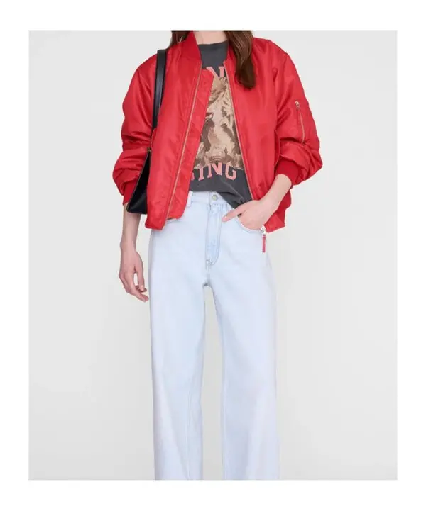 ANINE BING Bomber Jacket With Ribbed Details