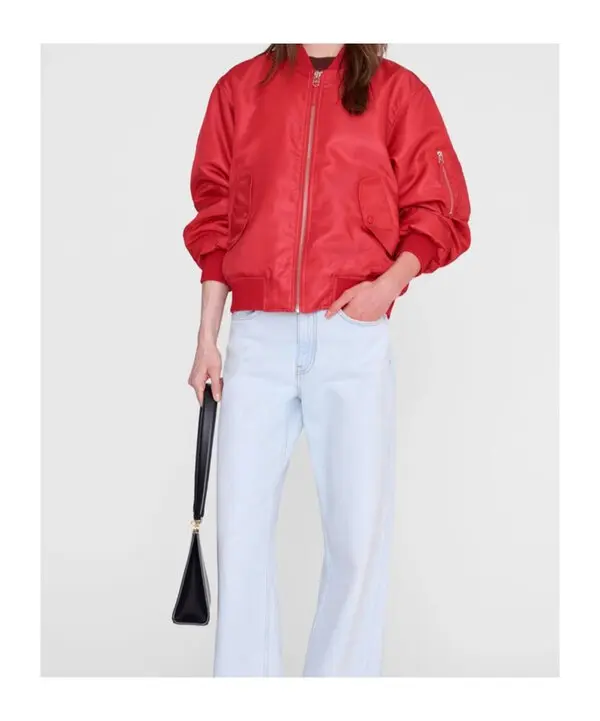 ANINE BING Bomber Jacket With Ribbed Details