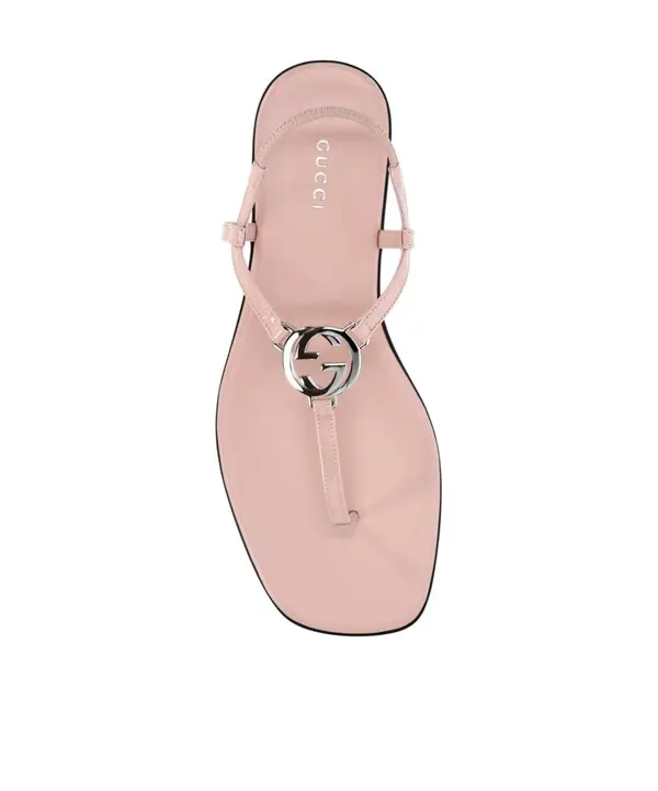 Gucci Thong Sandal With Interlocking G - Pink