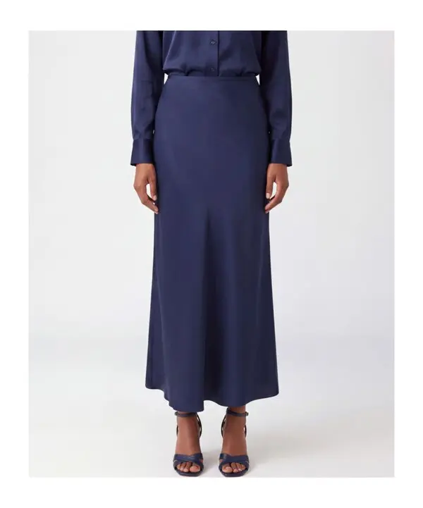 Loulou De Saison Eli Silk Twill Maxi Skirt