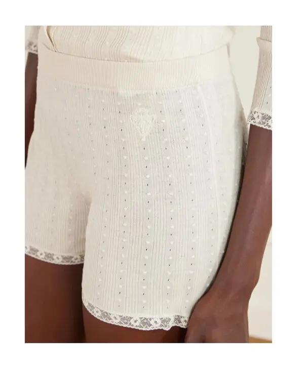 Gucci Lace Detail Elastic Waist Shorts