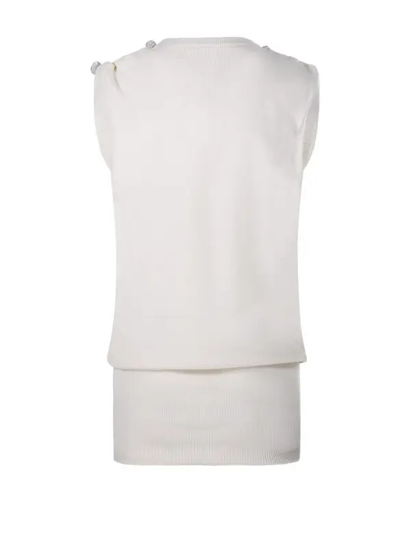 Giuseppe Di Morabito Sleeveless Round Neck Dress With Shoulder Embellishments