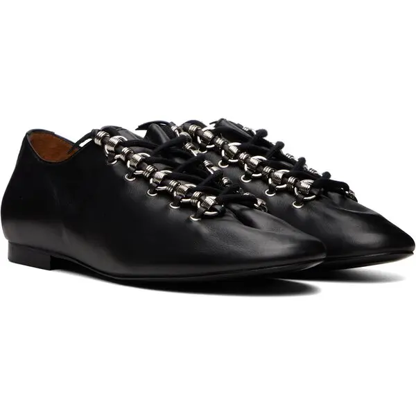 TOGA VIRILIS Leather Derby With Patterned Hardware