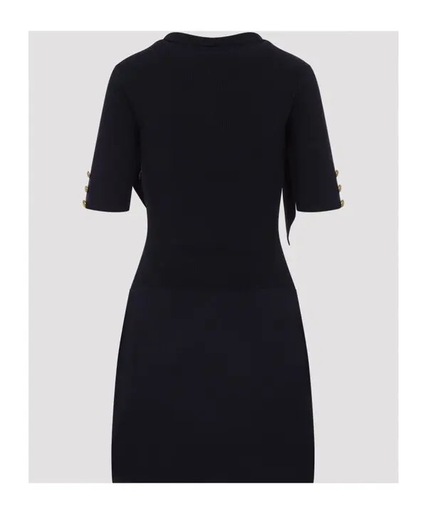 Elisabetta Franchi Ribbed Mini Knitted Dress