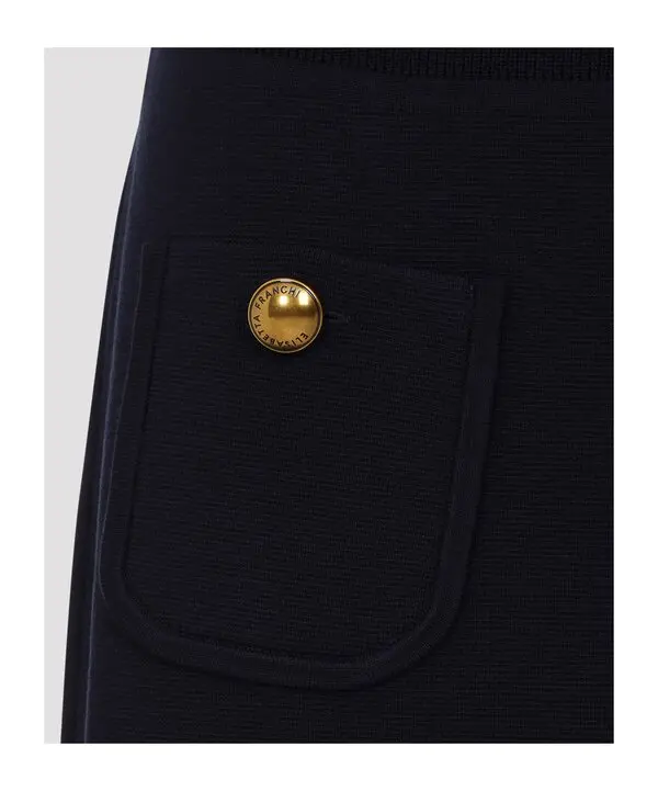 Elisabetta Franchi Ribbed Mini Knitted Dress