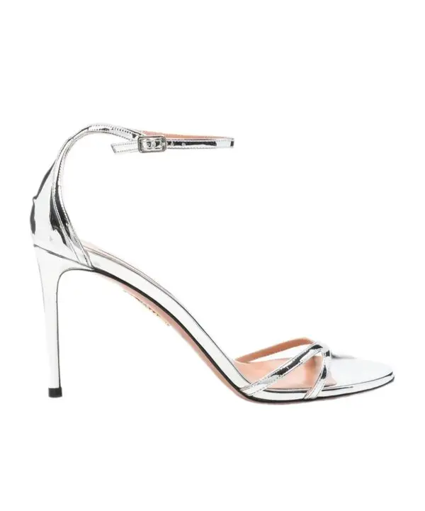 AQUAZZURA Nuda Metallic Heeled Sandals
