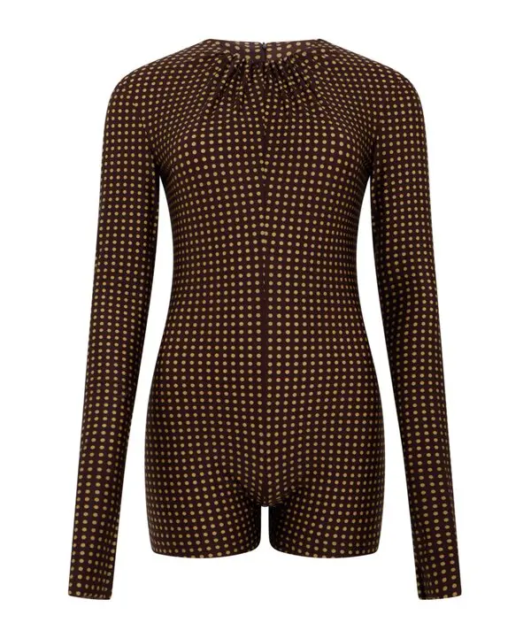 Philosophy Di Lorenzo Serafini Fitted Polka Dot Jumpsuit - Brown