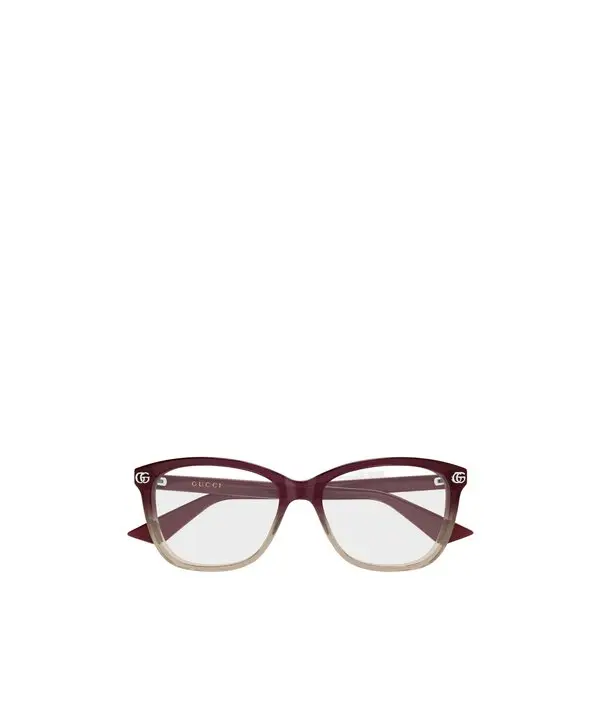 Gucci Square Frame Glasses - Red
