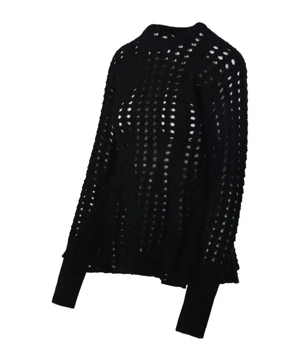 NUDE Perforated T-neck Sweater