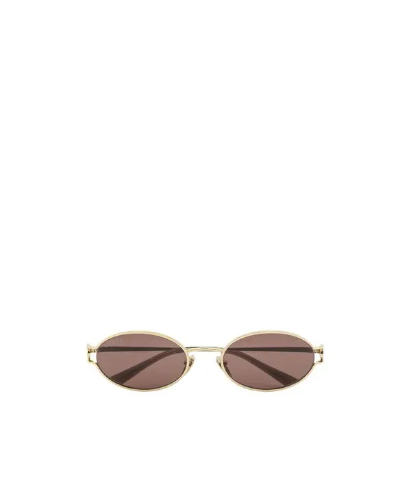 Gucci Oval Frame Sunglasses - Brown