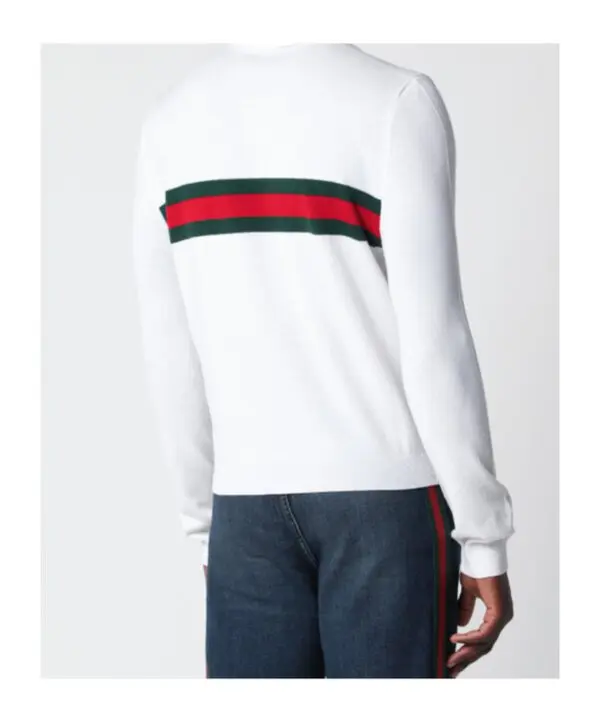 Gucci Striped Long-sleeve Polo Shirt
