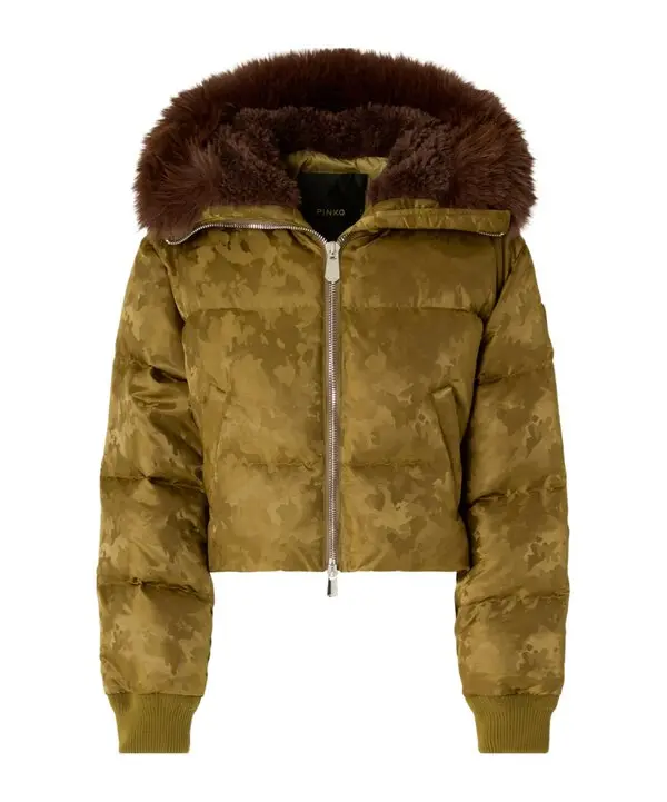 Pinko Camouflage Motif Padded Jacket