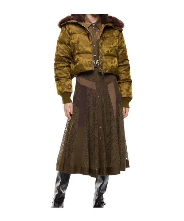 Pinko Camouflage Motif Padded Jacket