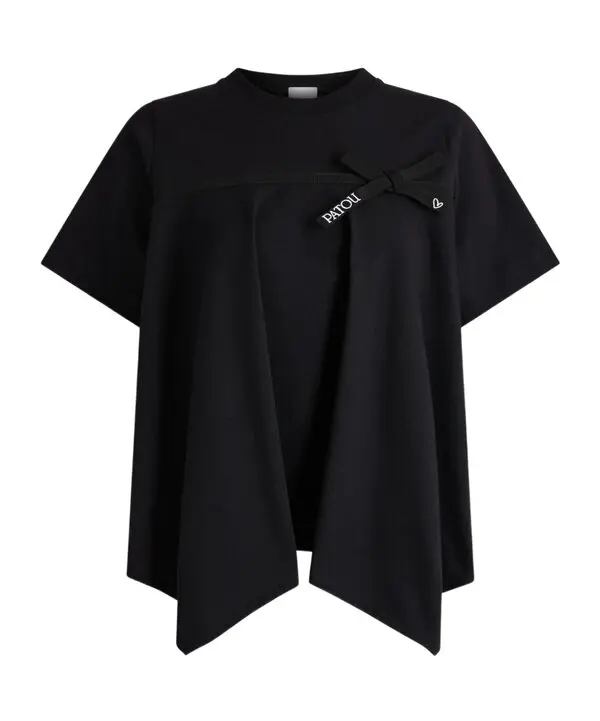 PATOU Bow-detail Pleated T-shirt