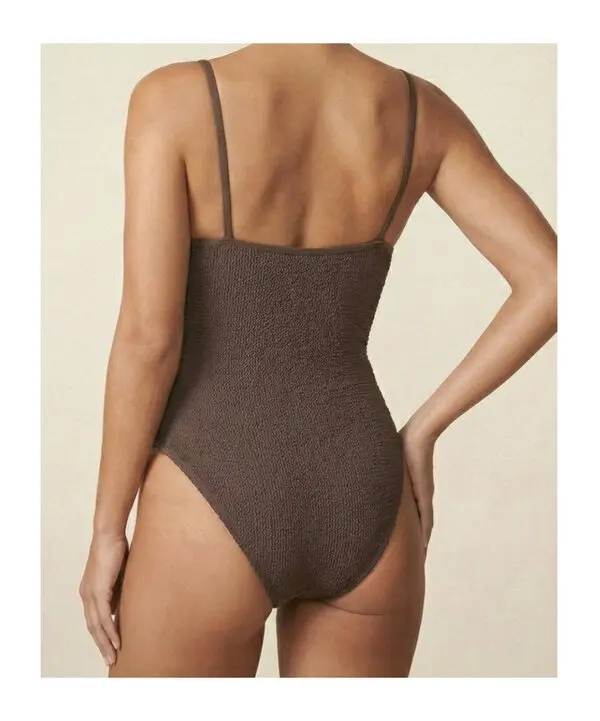 REINA OLGA Circe Crinkle-effect Swimsuit